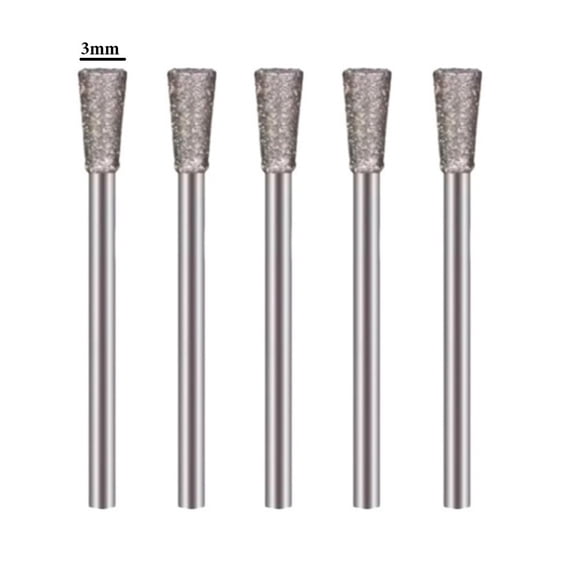 5Pcs Diamond Burr Grinding Engraving Bit Polishing Head Rotary Tool 2 ...