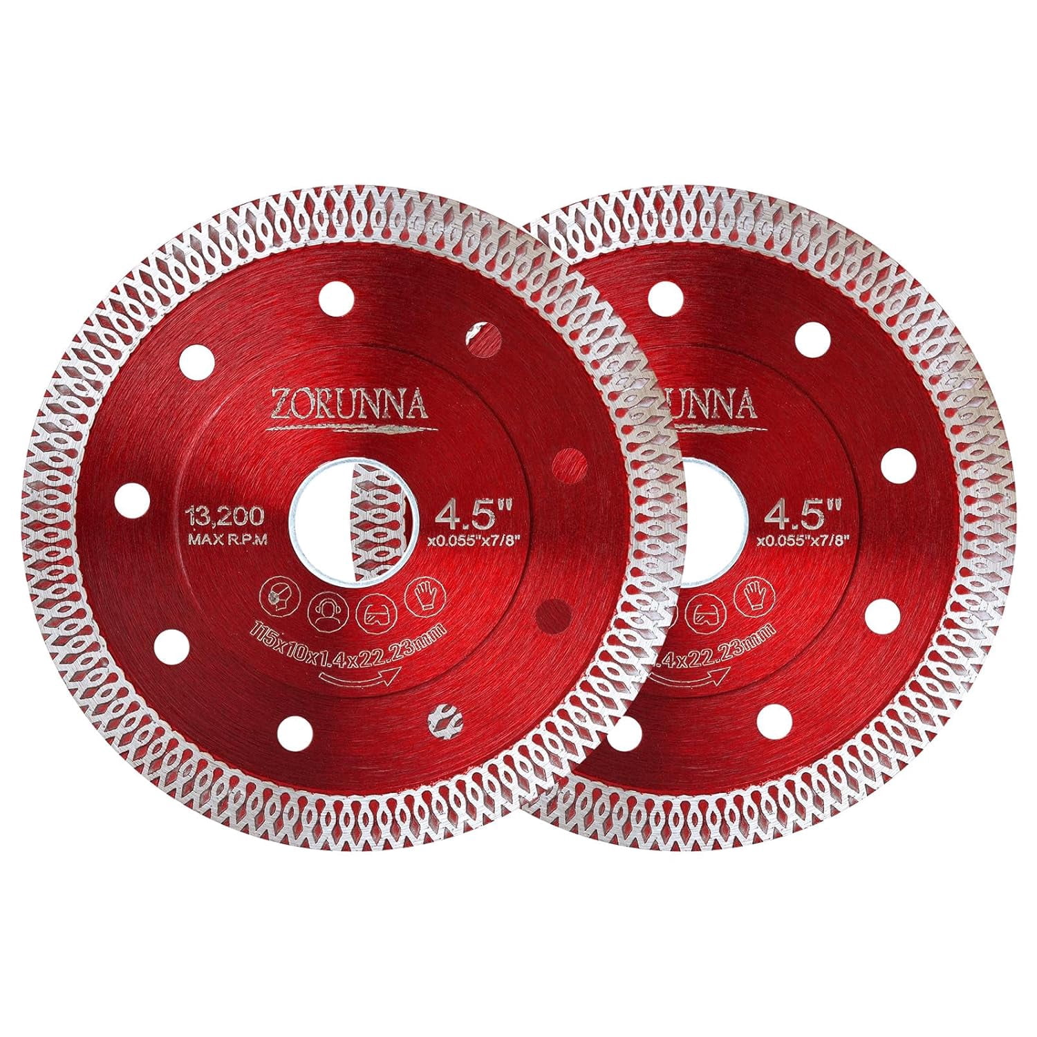 5Pcs Diamond Saw Blades, 4-1/2" Tile Grinder Cutting Blade for Angle ...