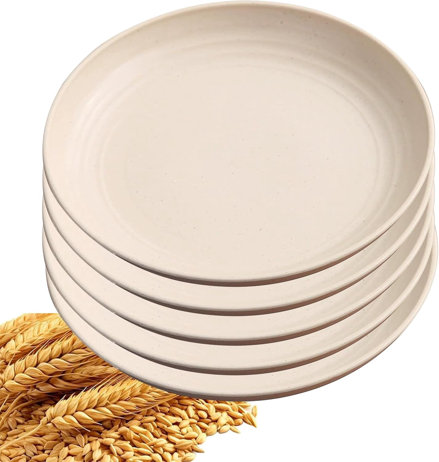 5Pcs Dinner Plates Wheats Straw Plates Set Unbreakable Reusable ...
