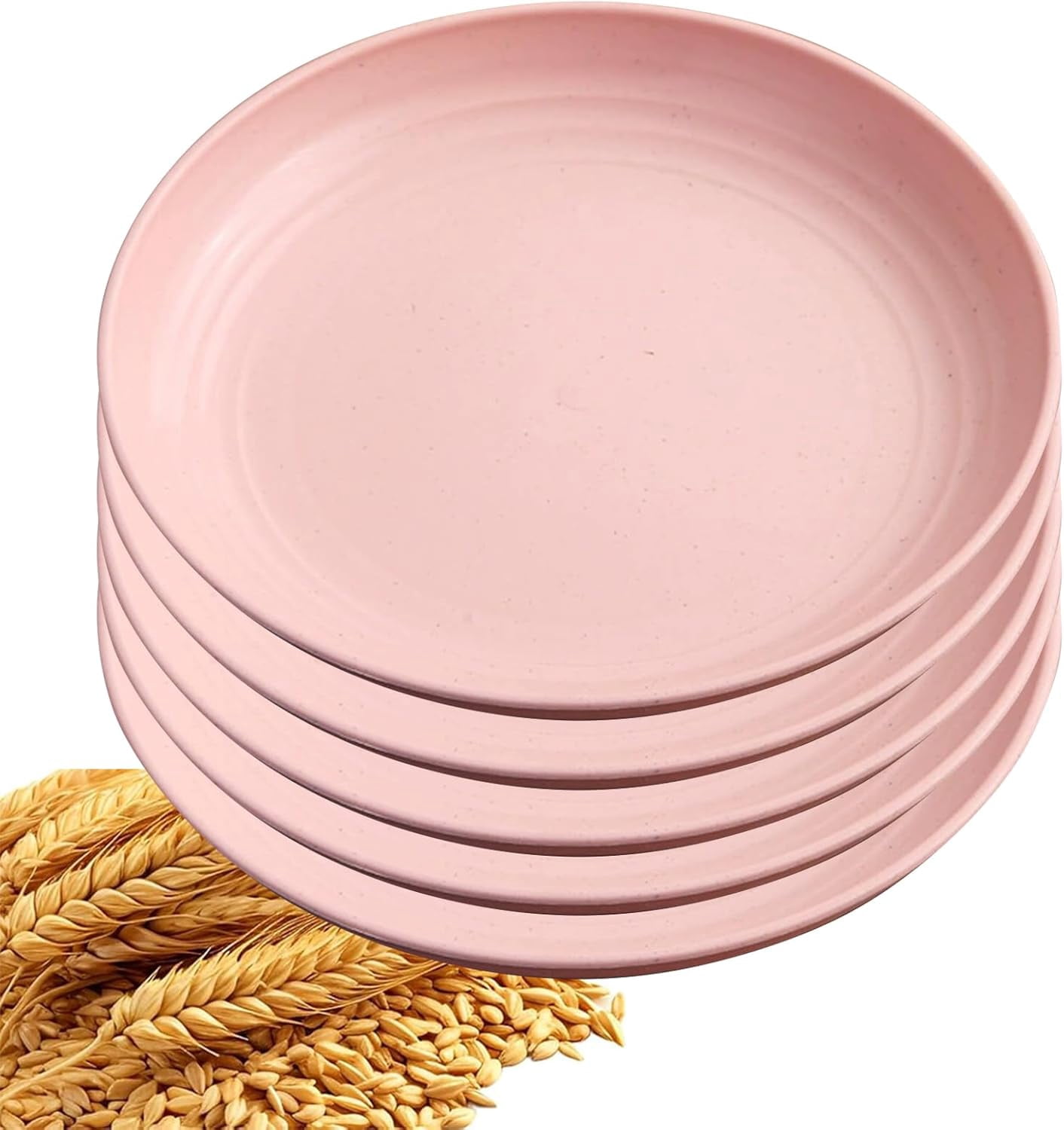 5Pcs Dinner Plates Wheats Straw Plates Set Unbreakable Reusable ...