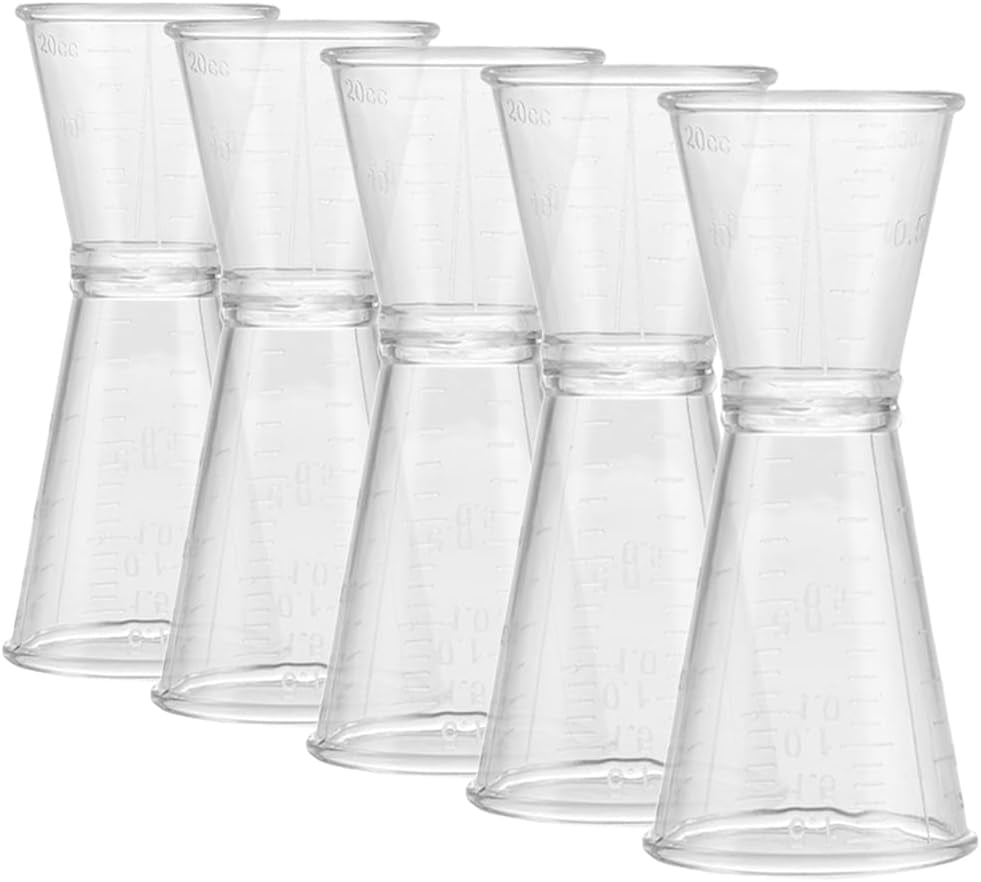 5Pcs Double Jigger for Bartending, Plastic Measuring Oz Cup, Cocktail ...