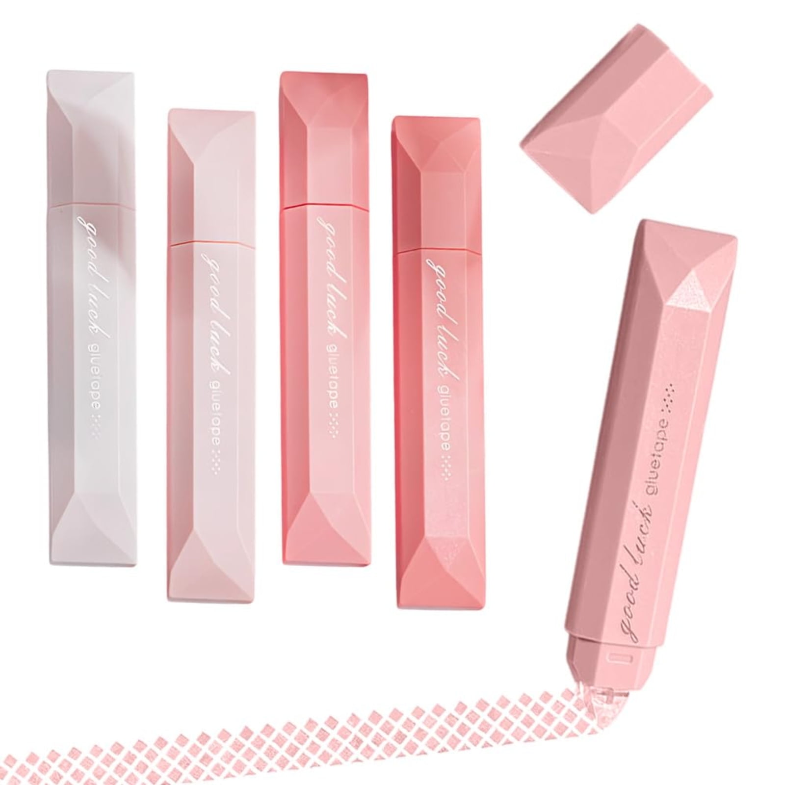 5Pcs Double Sided Tape Pens for Crafts, No-Mess Repositionable Adhesive ...