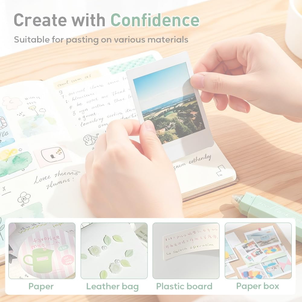 5Pcs Double Sided Tape Pens for Crafts,No-Mess Repositionable Adhesive ...