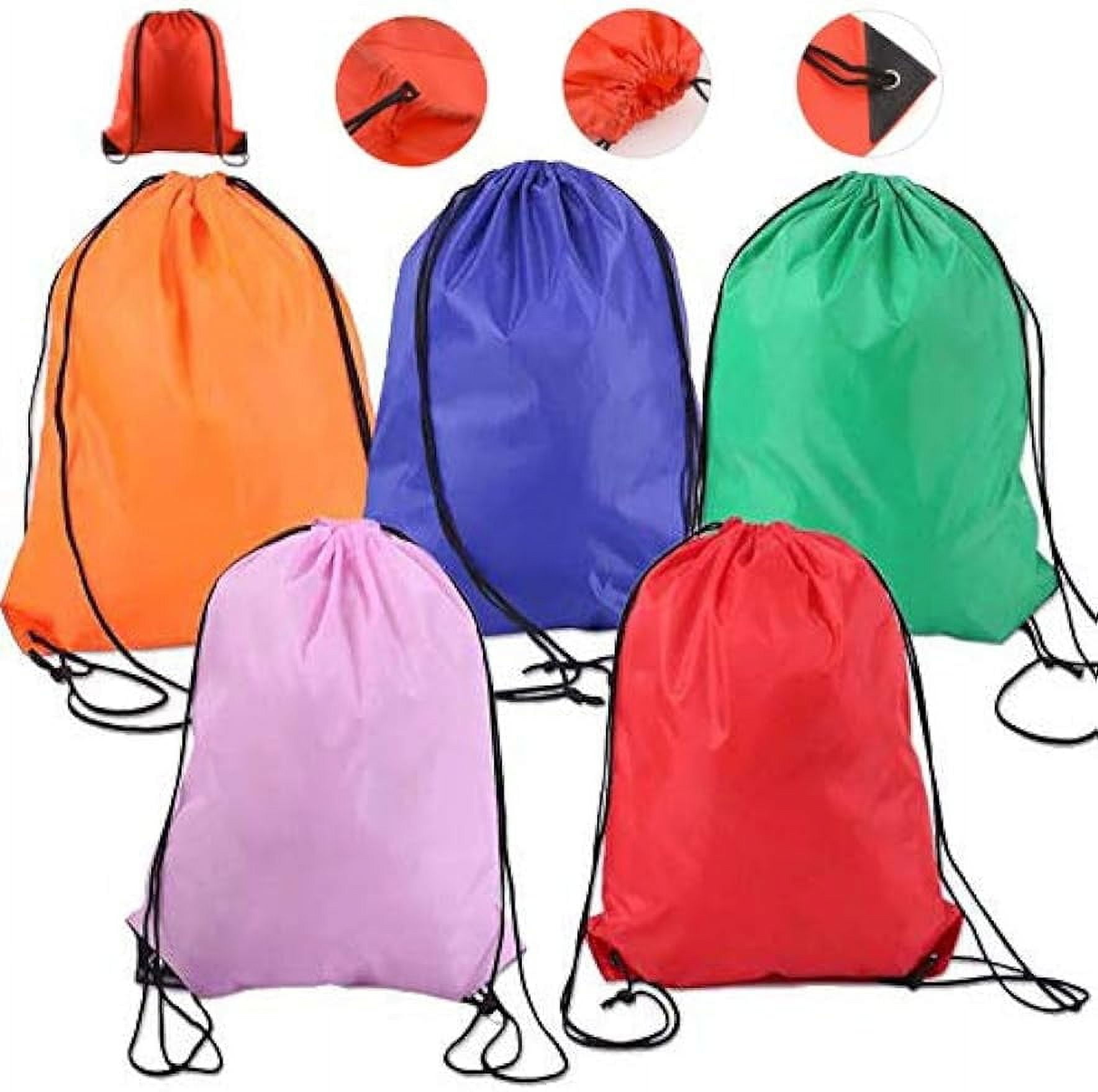 5Pcs Drawstring Backpack Bags, Lightweight Sacks Backpack String Bags ...
