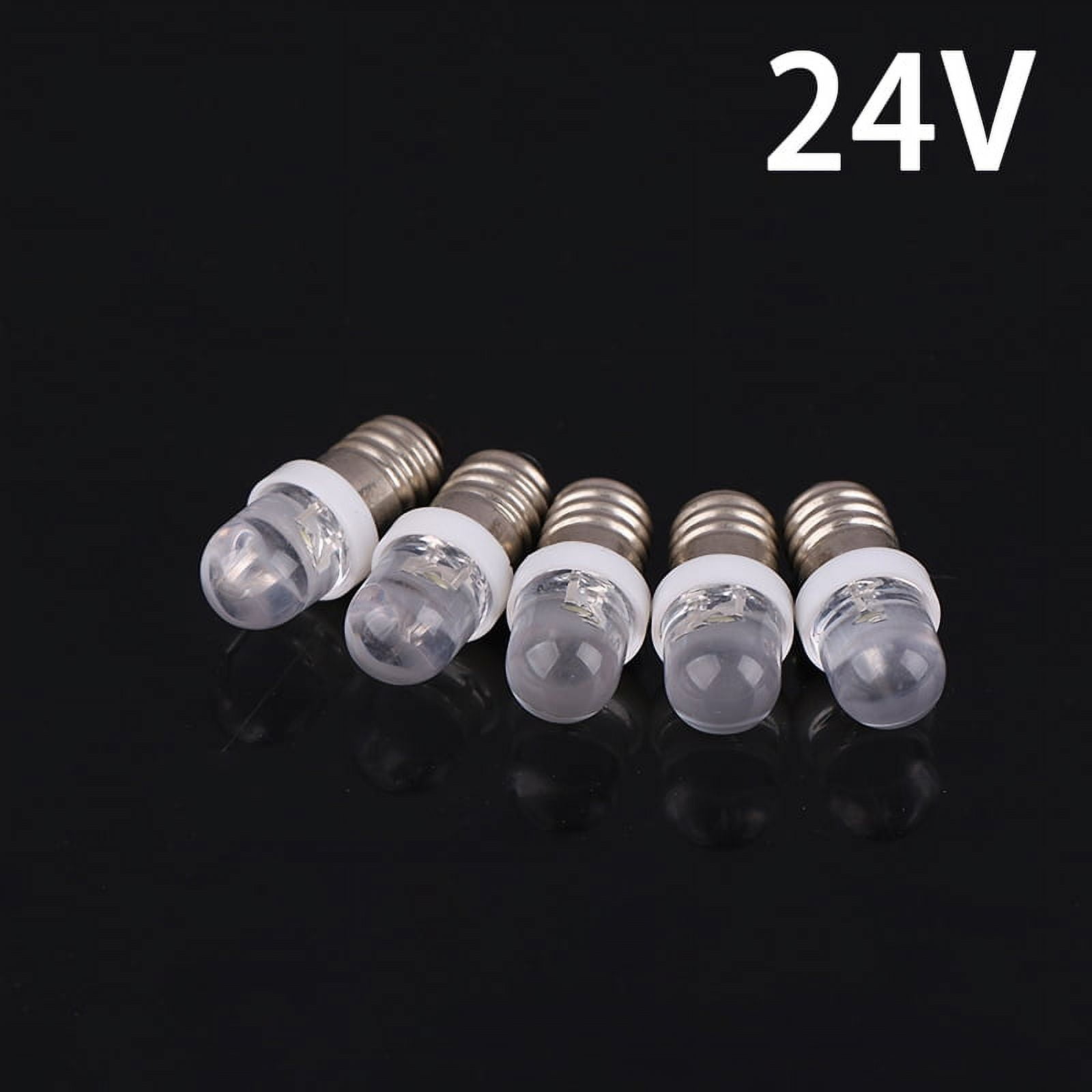 5Pcs E10 Led Bulb E10 DC 3V 6V 12V 24V Instrument Bulb E10 Indicator ...