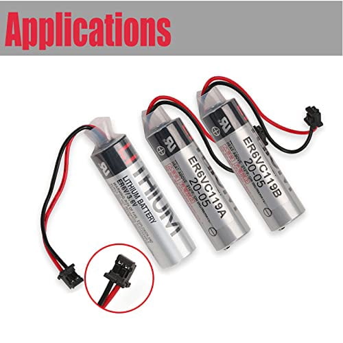 5Pcs ER6V/3.6V Compatible with Toshiba ER6VC119A ER6V119B 2400mAh ...