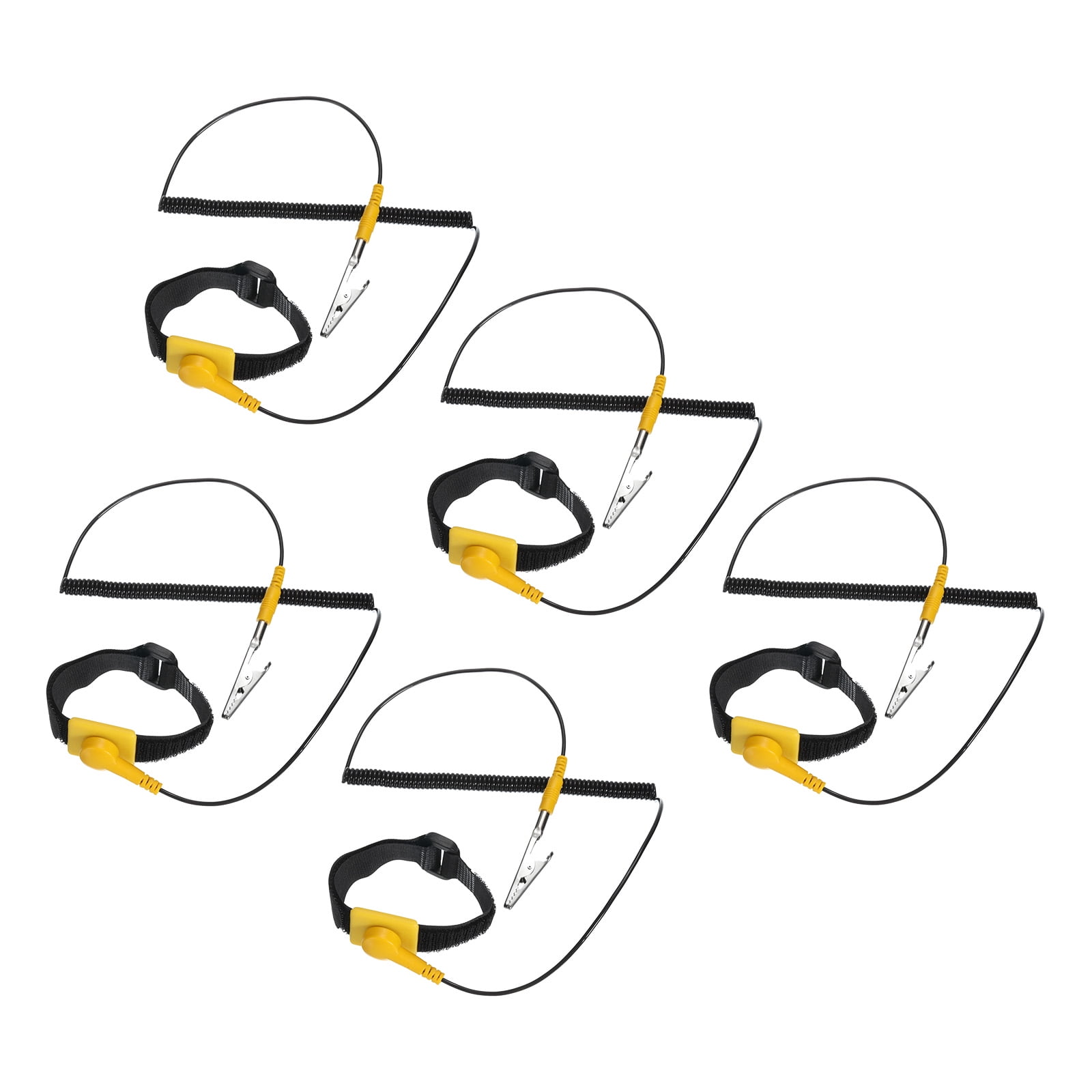5Pcs ESD Corded Anti Static Wrist Strap 6ft Adjustable Hook&Loop ...