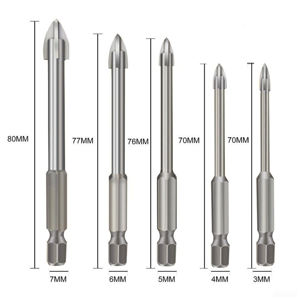 5Pcs Efficient Universal Drilling Tool Multifunctional Cross Alloy ...