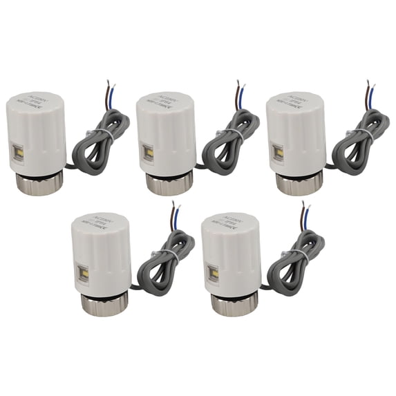 5Pcs Electric Actuator Valve Set M30X1 5Mm For Floor Heating 230V ...