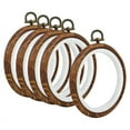 5Pcs Embroidery Hoops Imitated Wood Embroidery Circle Round Display ...
