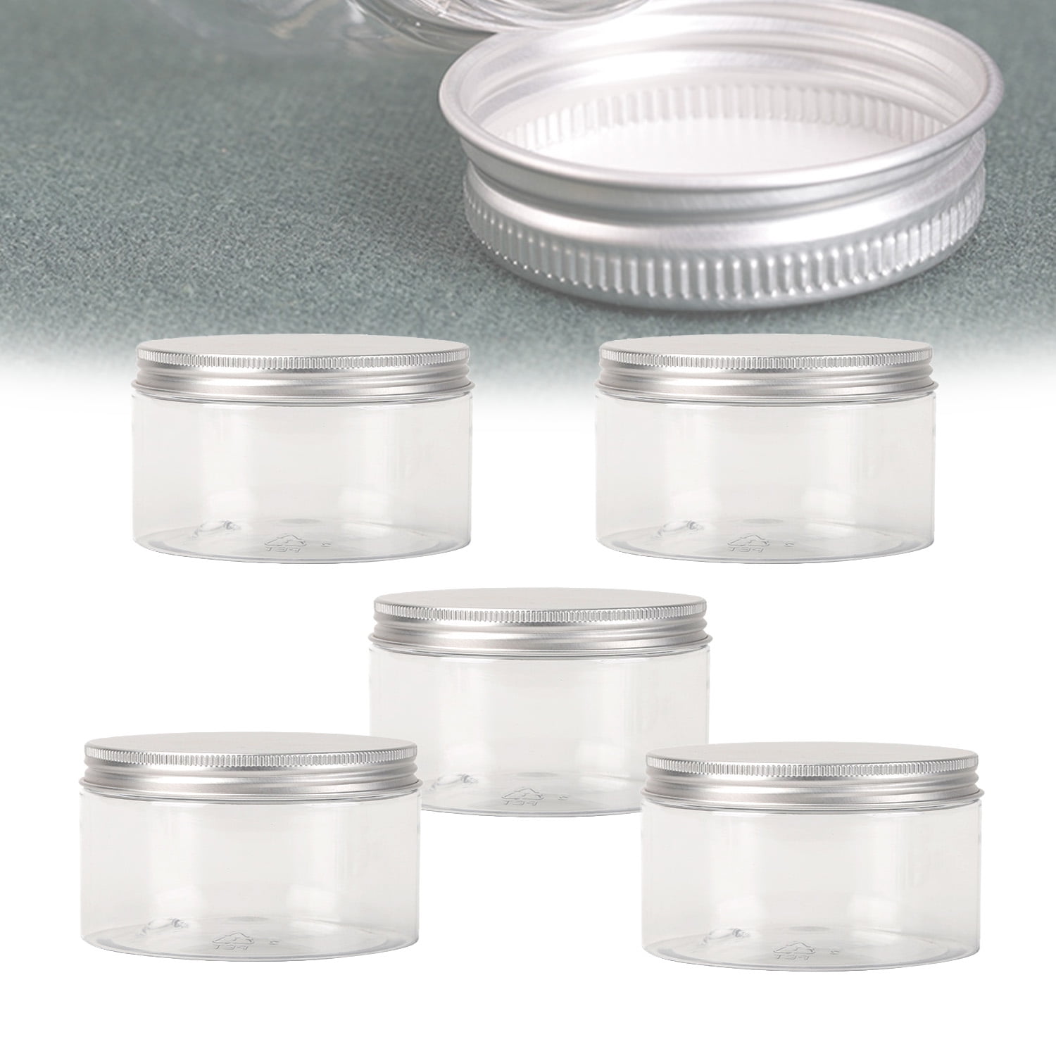 5Pcs Empty Clear PET Bottles with Screw Aluminum Cap 30ml Mini ...
