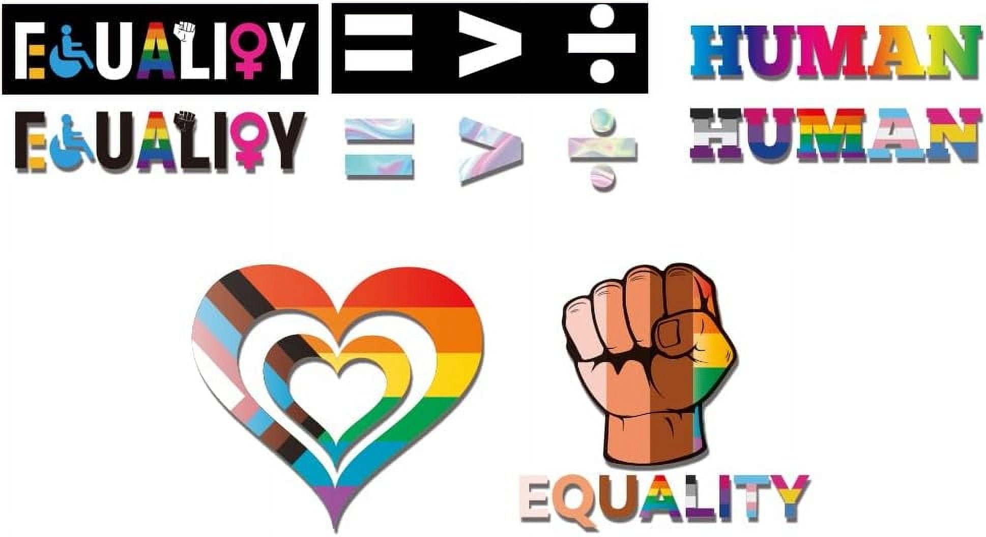 5Pcs Equality Pride Car Decals Equality Symbol Waterproof Vinyl Decal ...