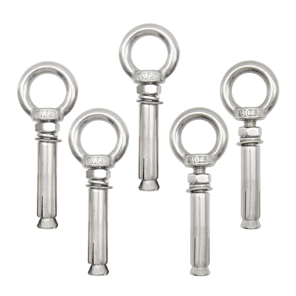 5Pcs Expansion Eye Bolt M8x80mm 304 Stainless Steel Expansion Screws ...