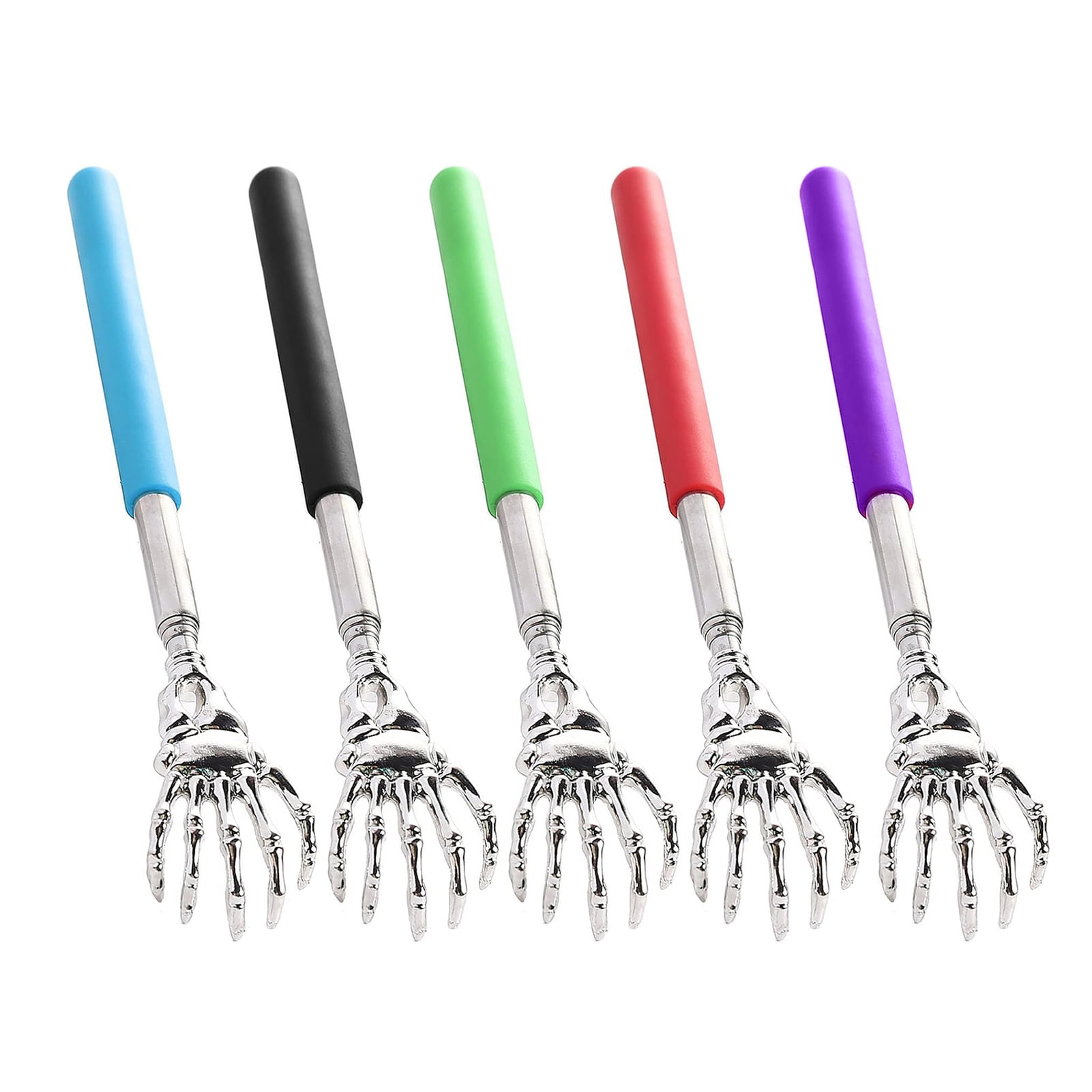 5Pcs Extendable Back Scratcher Heavy Duty Stainless Steel Portable Hard ...