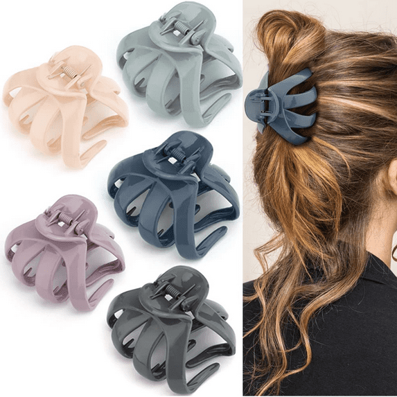 5Pcs Extra Large Claw Clips for Thick Hair, Jumbo Octopus Hair Clips, 3 ...