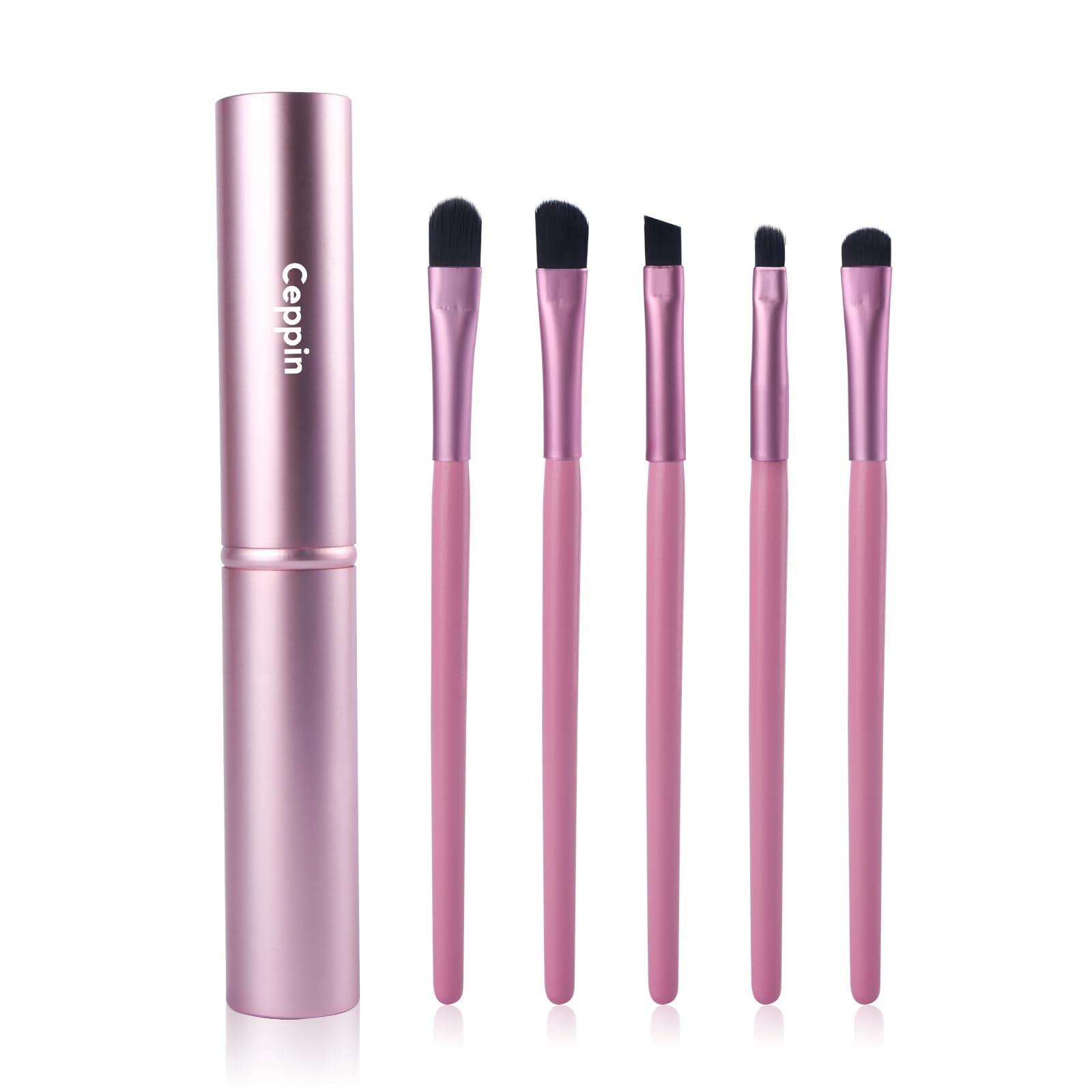 5Pcs Eyeshadow Brush Set, Portable Eye brushes, Premium Travel Eye ...