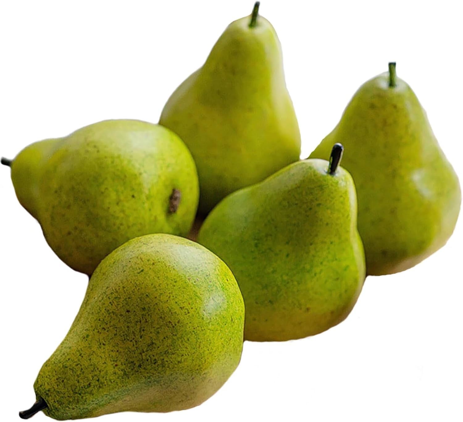 5Pcs Fake Pears Artificial Pear Fruits Lifelike Faux Green Pear Fake ...