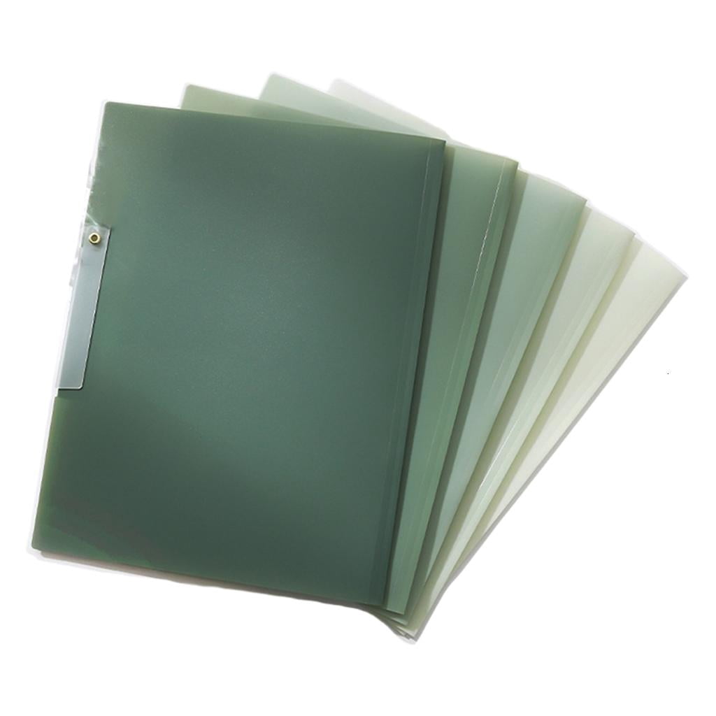 5Pcs File Paper Sleeve with Rotating Clamp Hold 40 Sheets Clear Water ...