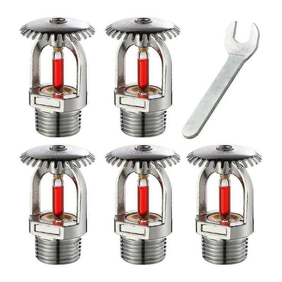 5Pcs Fire Sprinkler-Head 155℉, Upright Sprinklers-Head Water Spray-Up ...