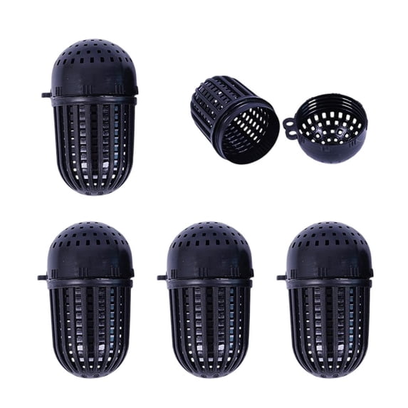 5Pcs Fishing Baits Cage Trap Fish Lure Feeder Basket Holder Plastic ...