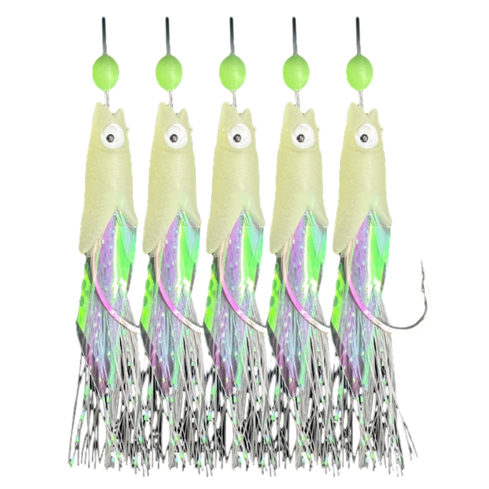 5Pcs Fishing Rig, Fishing Lures Baits Rig Fish Skin Sea Rig, Glows ...