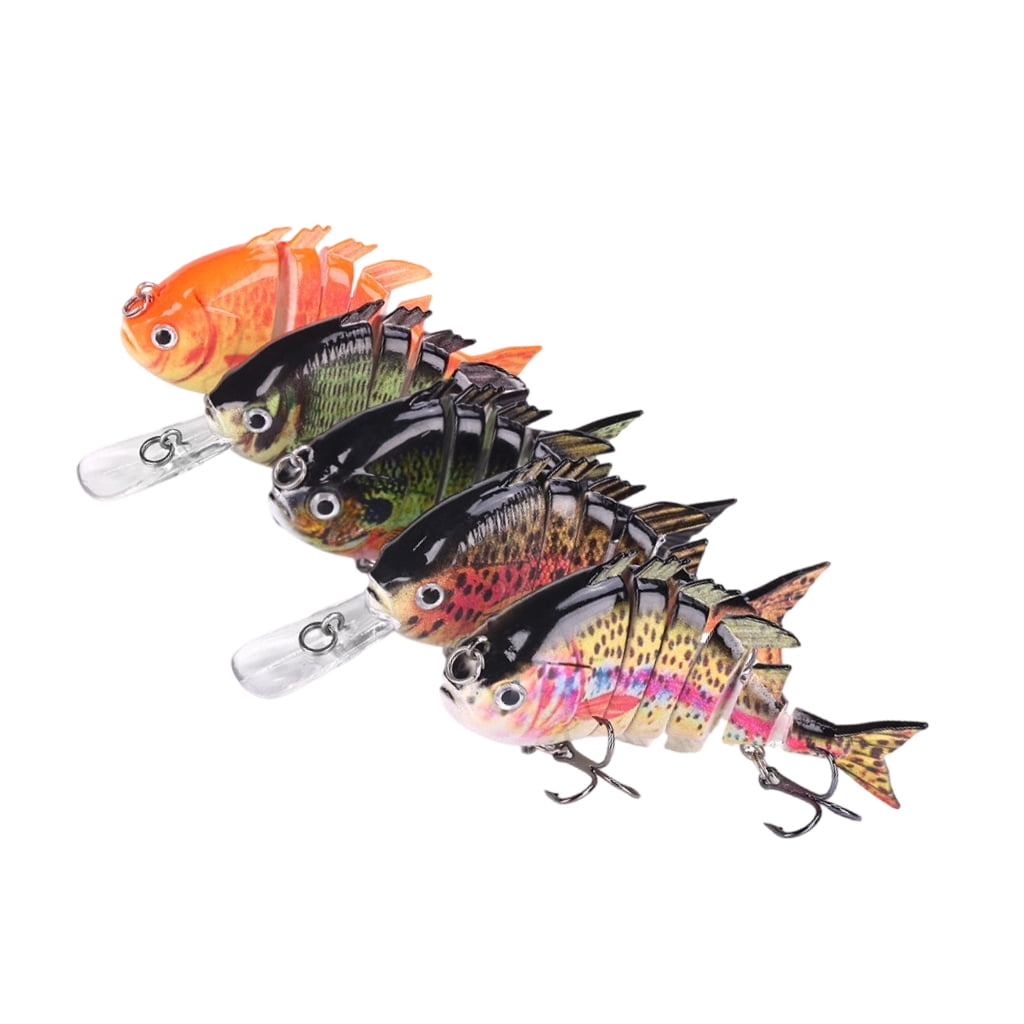 5Pcs Fishing Segment Swimbait Tackle Artificial Angling Lures Saltwater ...