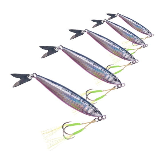5Pcs Fishing Spoons Lures Metal Lures Baits Fishhooks Trout Casting ...