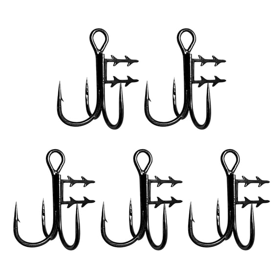 5Pcs Fishing Treble Hook Fishing Hook Saltwater Sharply Baits Fish ...