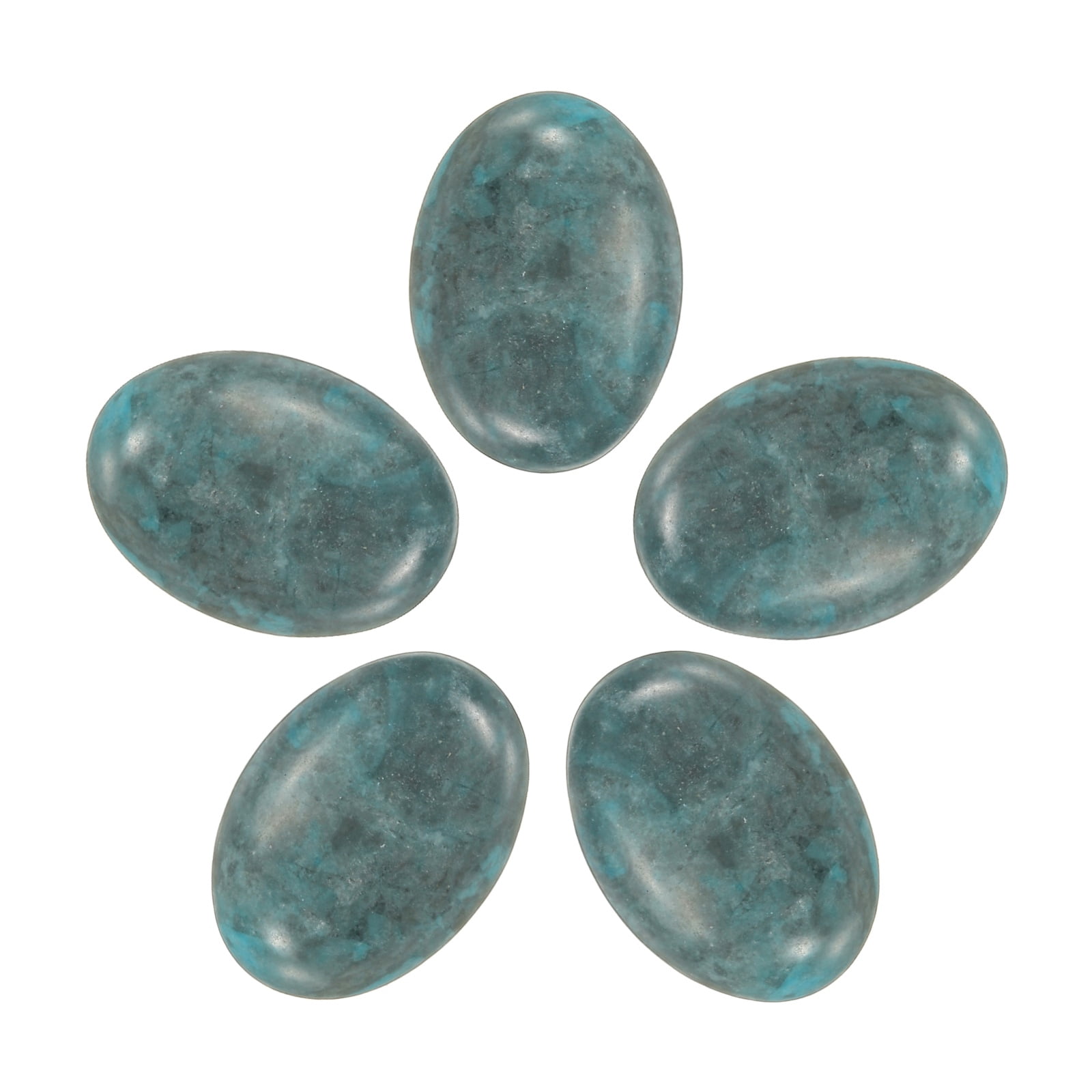 5Pcs Flat Oval Stone, 13 x 18mm Natural Oval Flatback Gemstone Natural ...