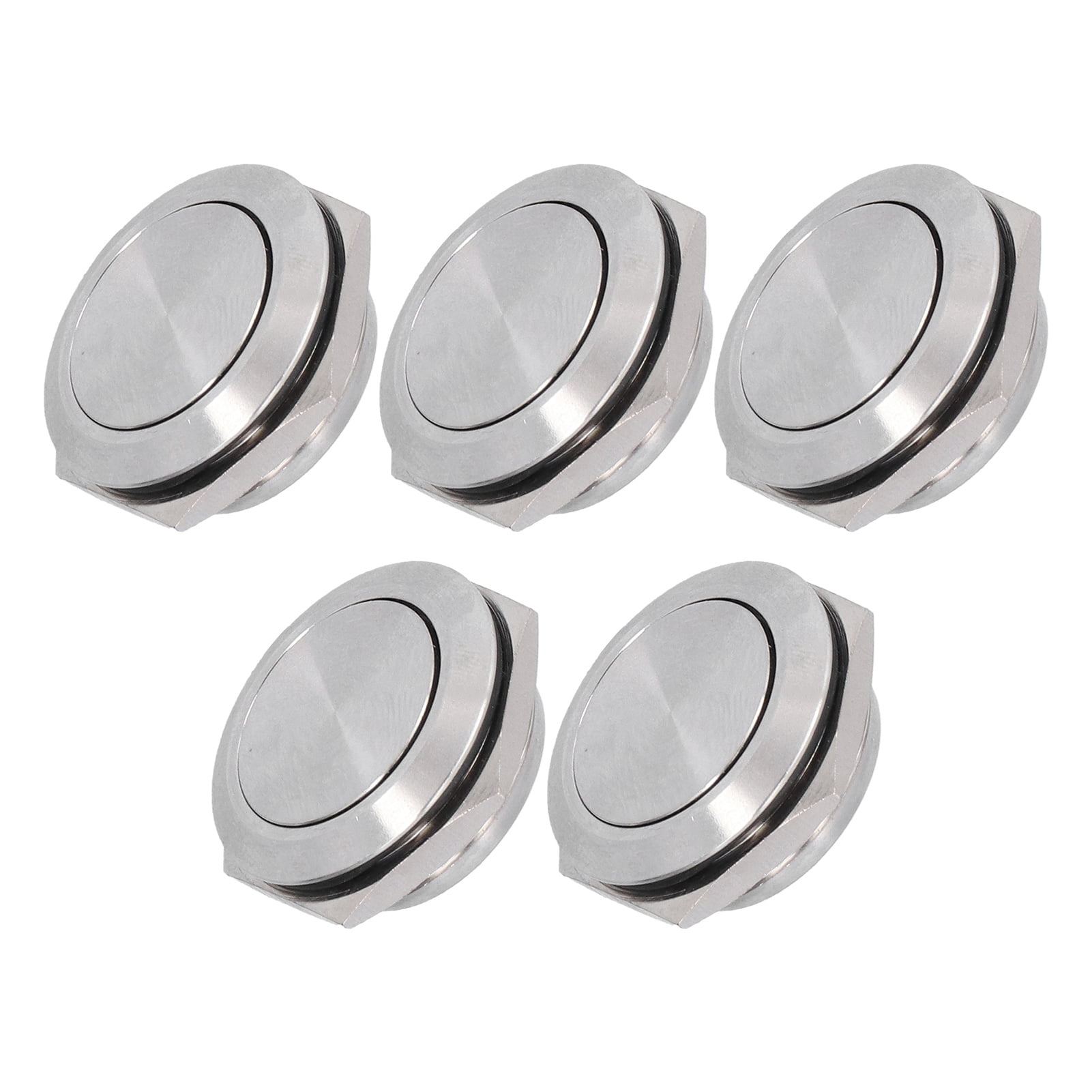 5Pcs Flat Top Button Switch Stainless Steel Waterproof Screw Terminal ...