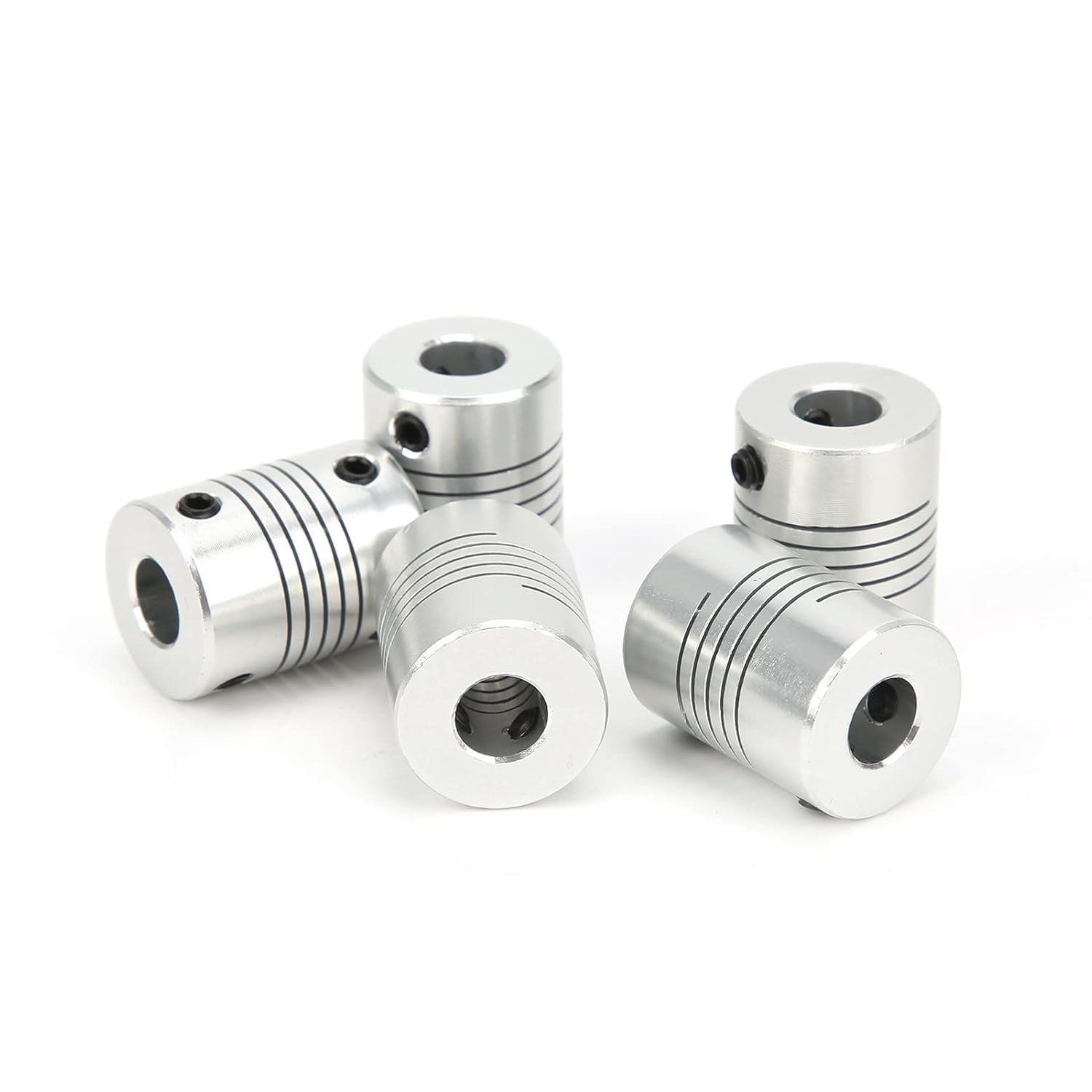 5Pcs Flexible Shaft Couplings Aluminum Alloy Material Engine Motor ...