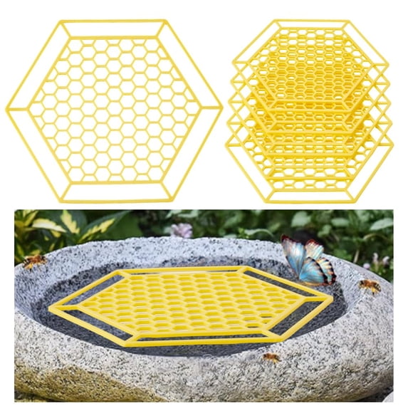 5Pcs Floating Bee Island 7Inches Yellow Bee Watering Station Butterfly ...