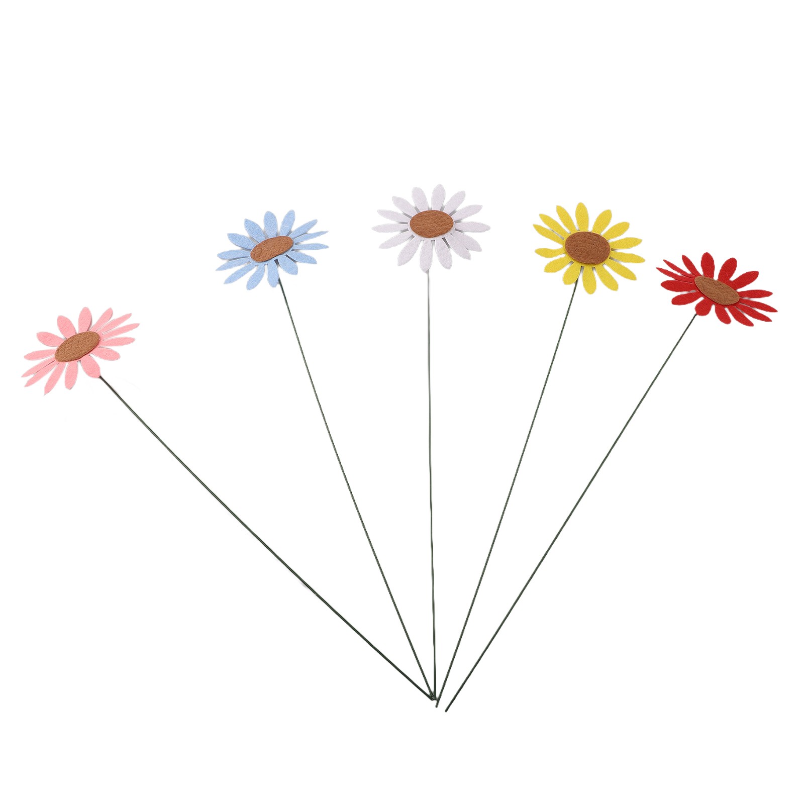 5Pcs Flowe Stakes Outdoor Yard Flower Pot Bed Garden Decor Yard Art ...