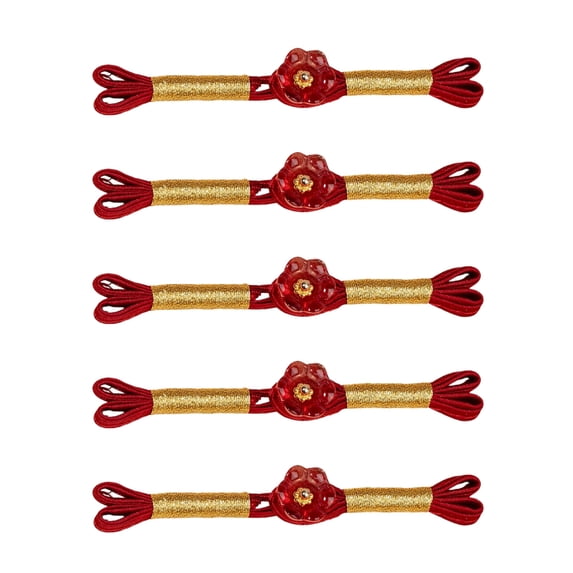 5Pcs Flower Chinese Knot Button Cheongsam Knot Buttons Sewing Fasteners ...