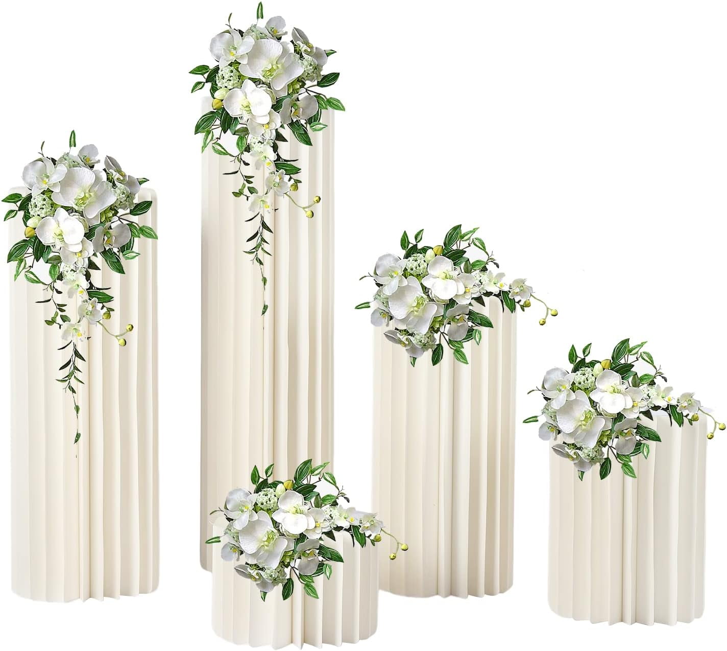 5Pcs Foldable Paper Columns Display Pedestals Stands,Wedding ...