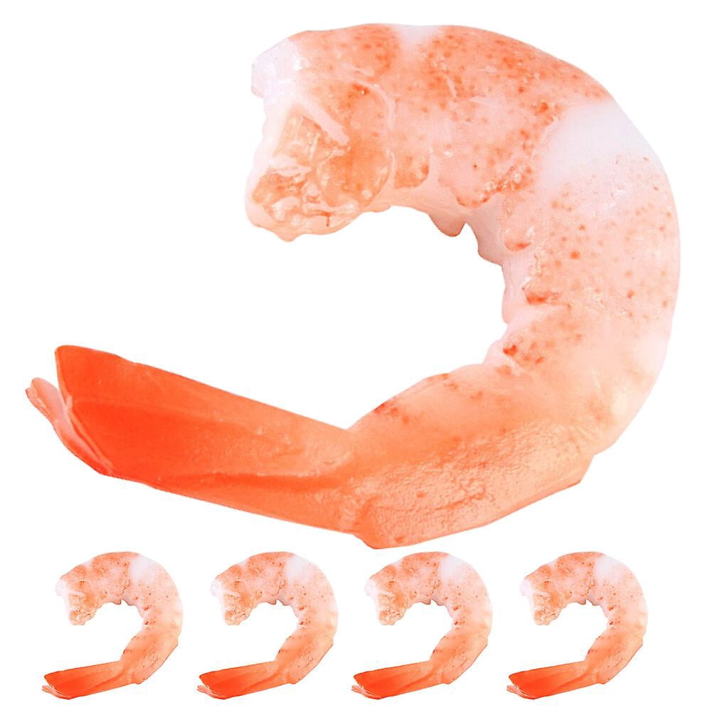 5Pcs Food Model Artificial Shrimp Food Photo Prop Realistic Fake Shrimp ...