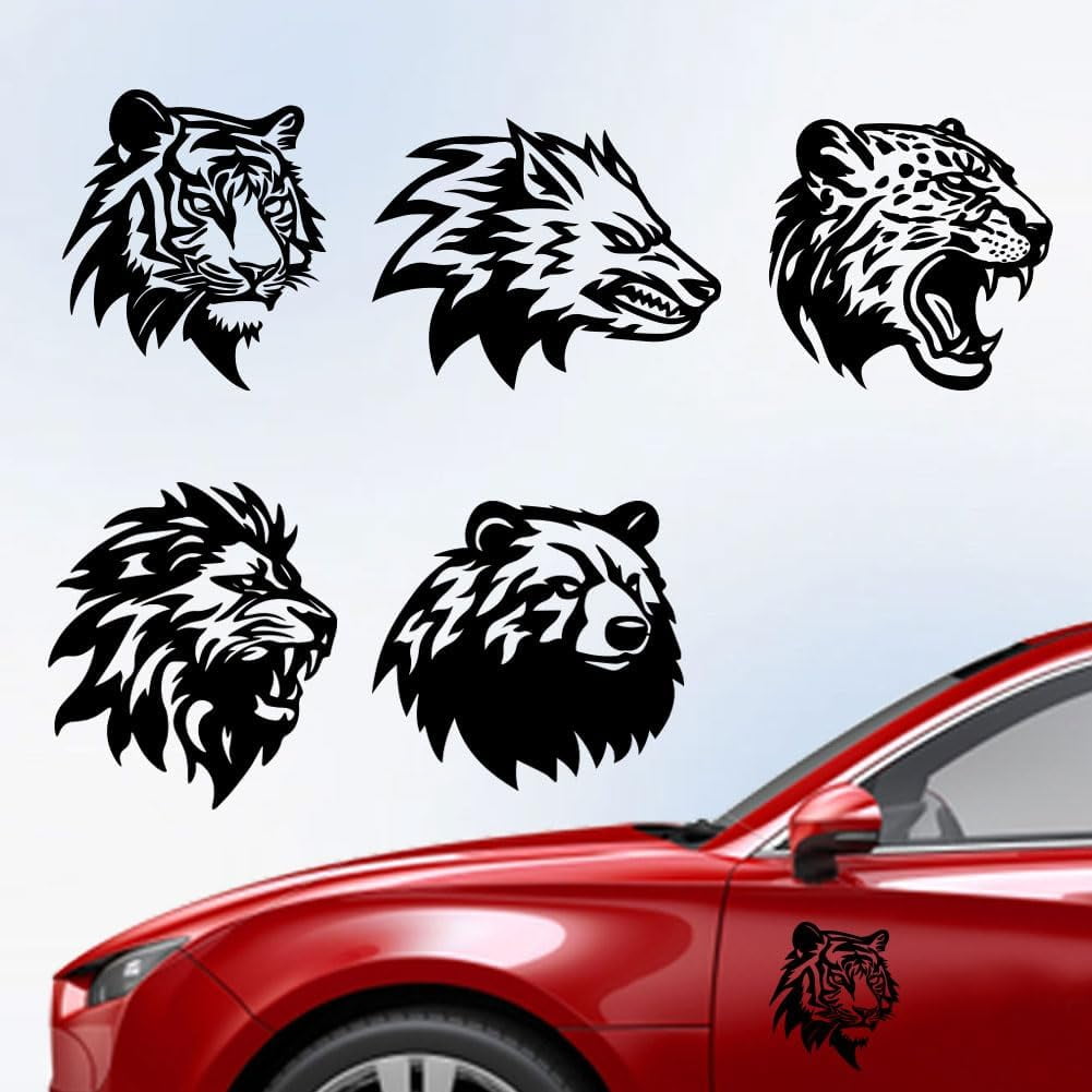 5Pcs Forest Beast Decals 5.93x6.1 Inches（14.8x15.5cm） Waterproof Buck ...