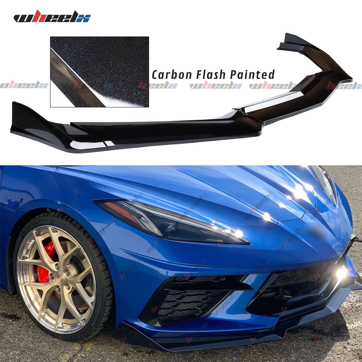 5Pcs Front Lip Compatible with 2020-2025 Chevy Corvette C8 Z51, 5VM ...