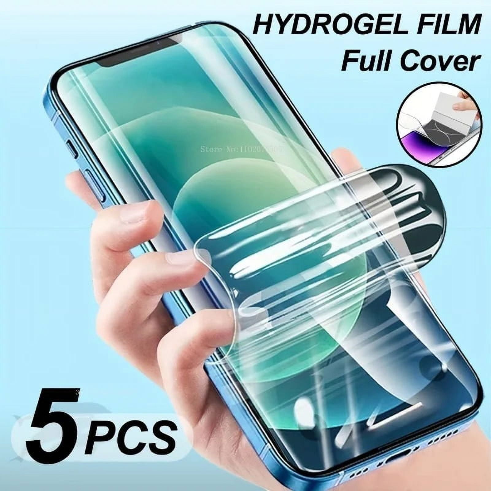 5Pcs Full Cover Hydrogel Film Soft Screen Protector For IPhone 15 Pro ...