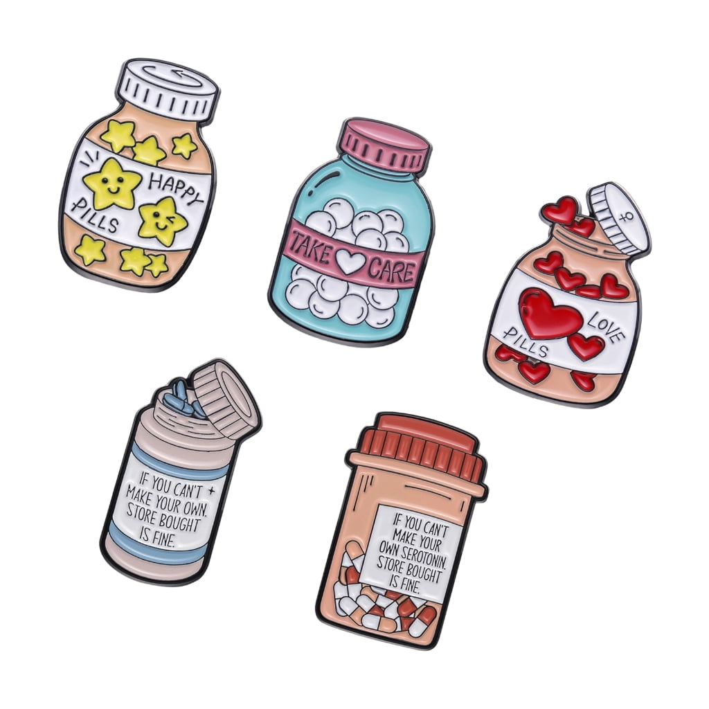 5Pcs Fun Cartoon Badges Enamel Pin Nurse Doctor Lapel Pin for Nurses ...