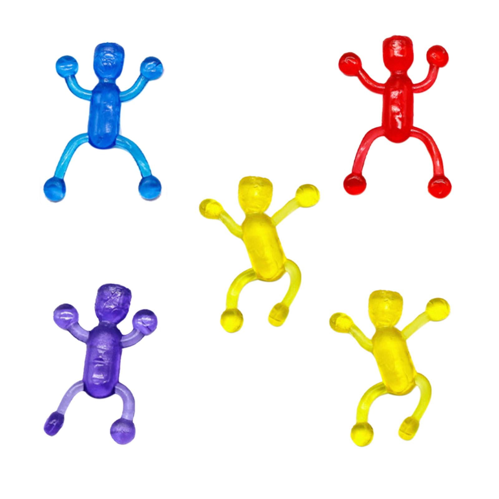 5Pcs Funny Flexible Climb Men Sticky Wall Toy Kids Toys Climbing Flip ...