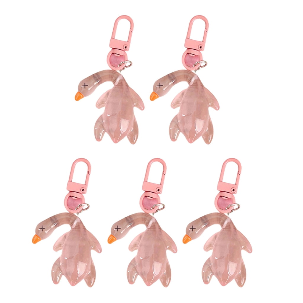5Pcs Funny Roast Duck Keychain Glowing Duck Keyring Key Holder Glowing ...