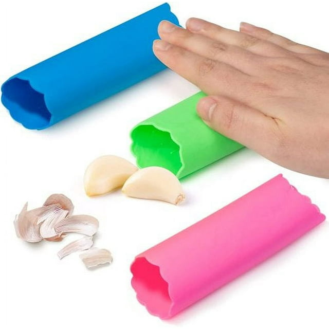 5Pcs Garlic Peeler Skin Remover Roller Keeper,Easy Quick to Peeled ...