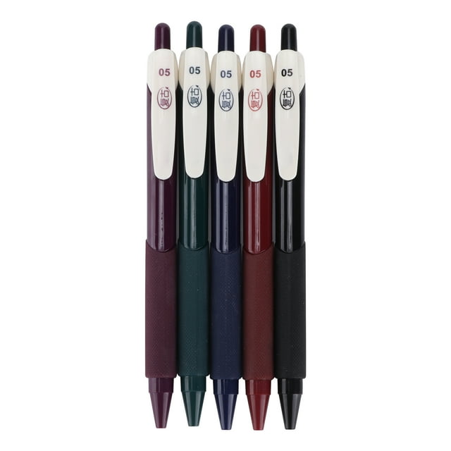 5Pcs Gel Pen Set 5 Colors Retro Color Sketch Gel Pen Set for Writing ...