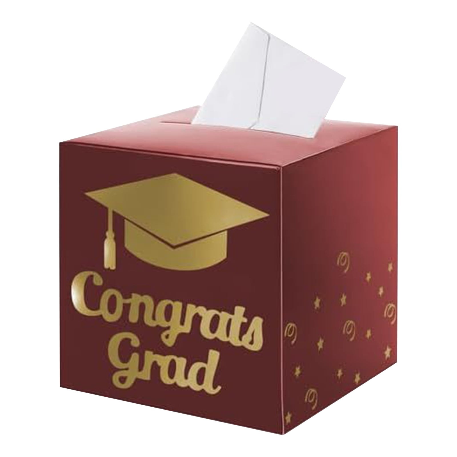 5Pcs Graduation Card Box – 8.5" Brown Foldable Cardboard Box for Cards ...