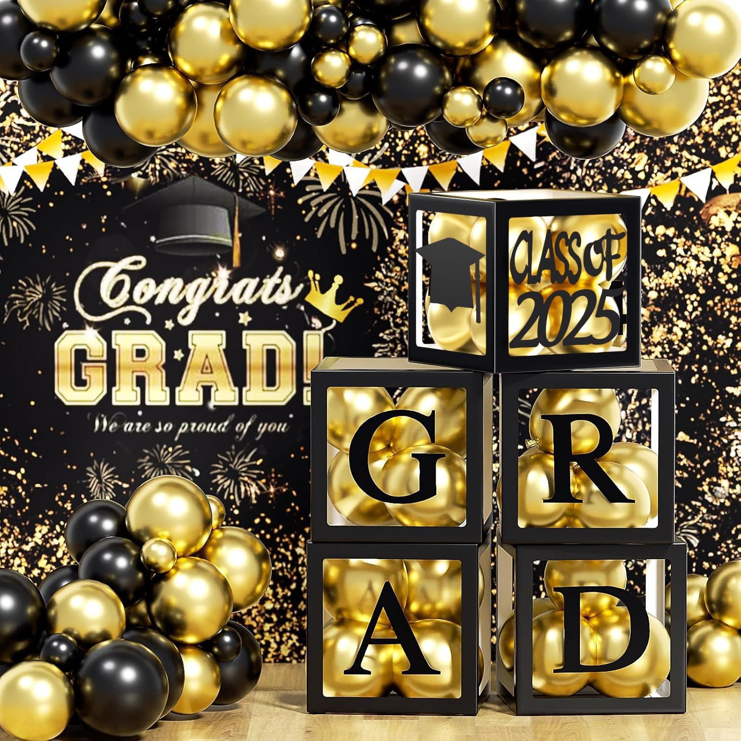 5Pcs Graduation Decorations Balloon Boxes for Graduation Decorations ...