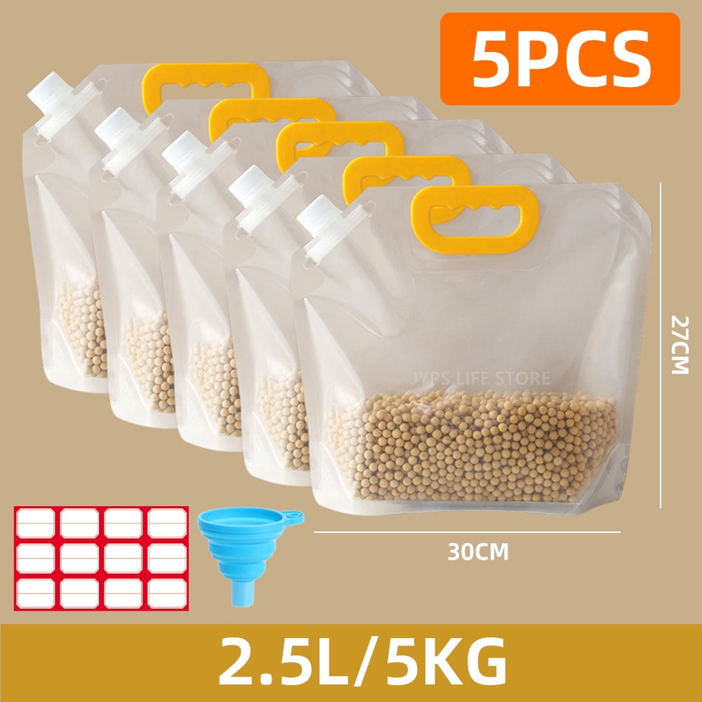 5Pcs Grains Sealed Bag Cereal Containers Moisture-Proof And Insect ...