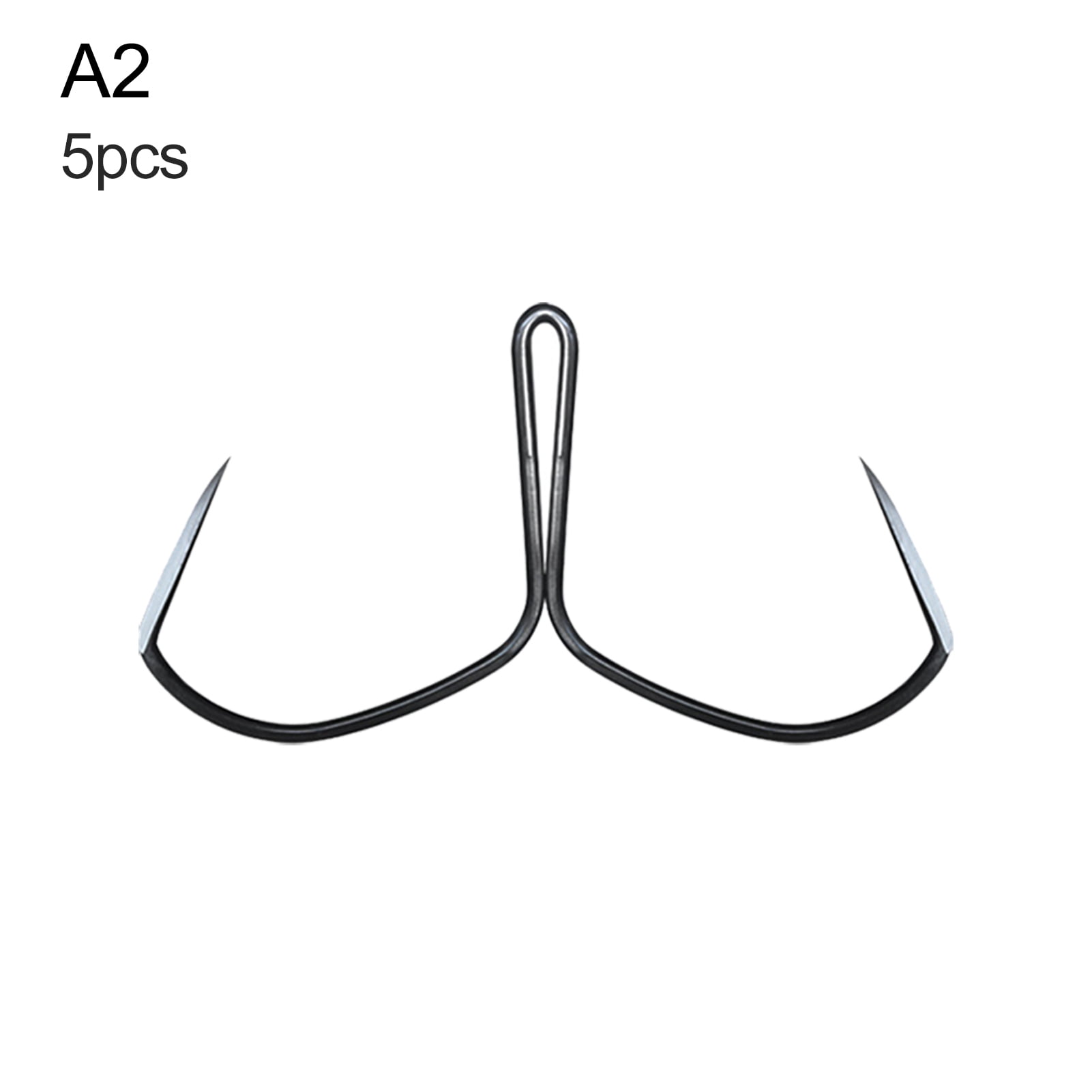 5Pcs Grinding Non-Barb Sickle-Shaped Sharpened Hooks Fishhooks Ice ...