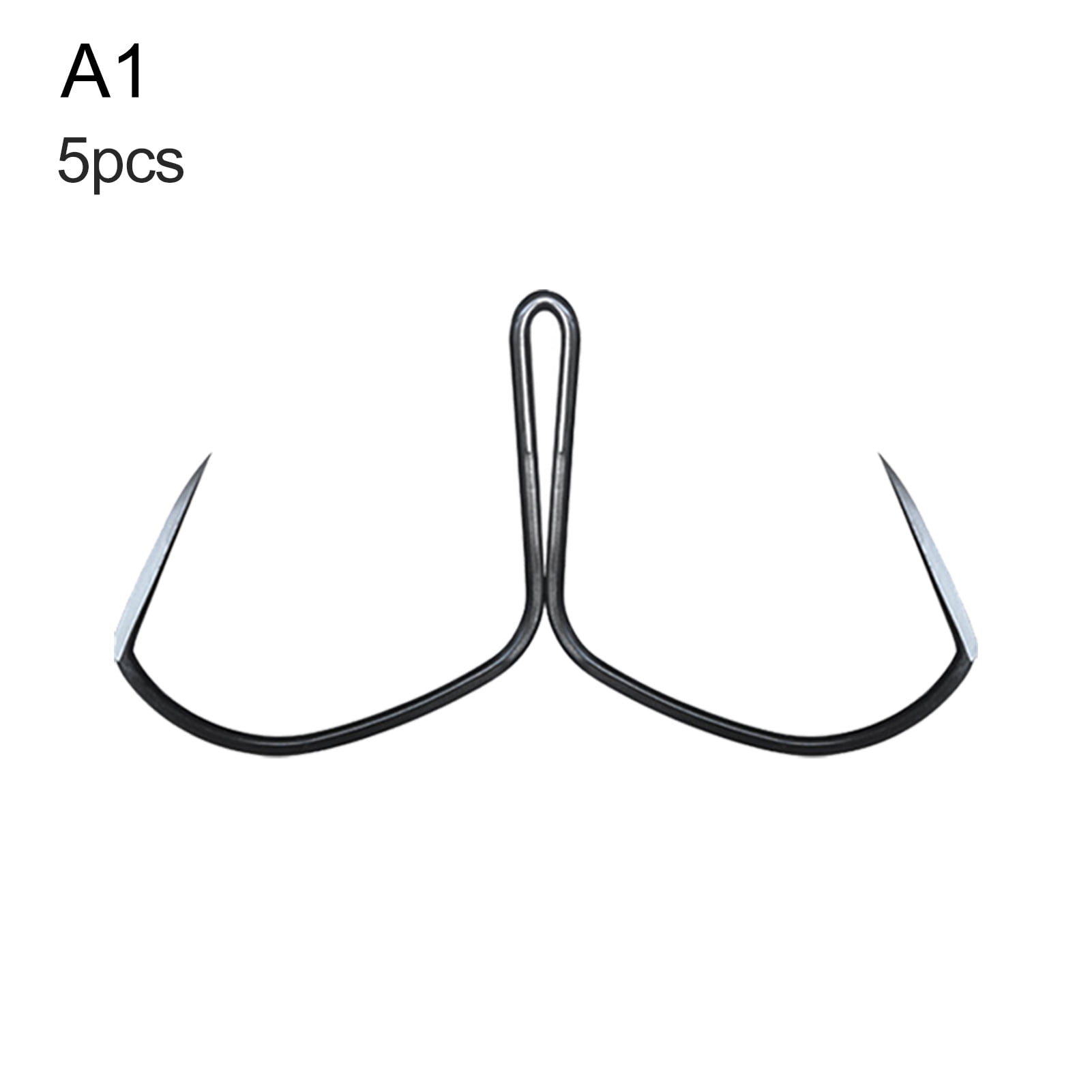 5Pcs Grinding Non-Barb Sickle-Shaped Sharpened Hooks Fishhooks Ice ...