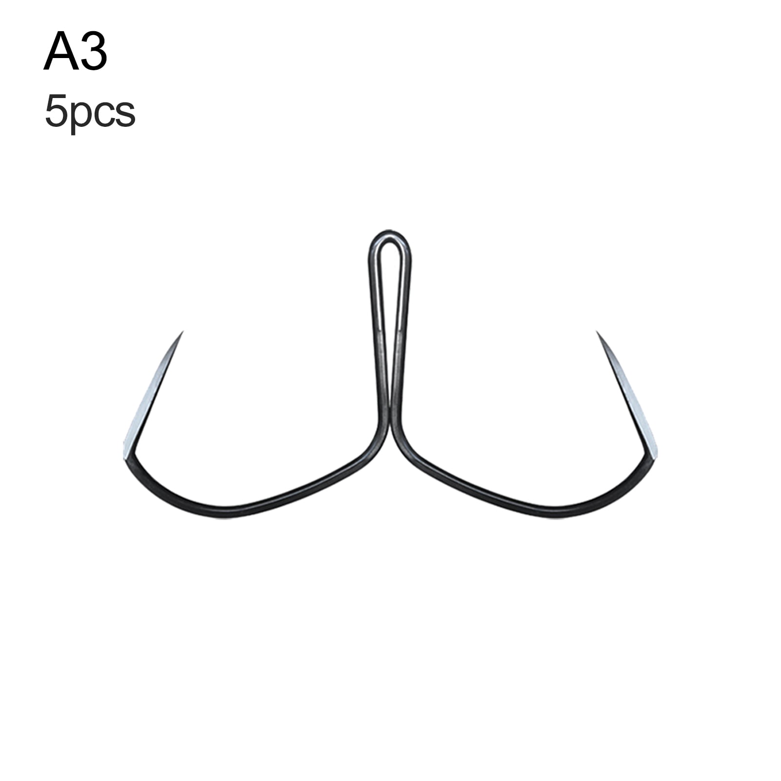 5Pcs Grinding Non-Barb Sickle-Shaped Sharpened Hooks Fishhooks Ice ...